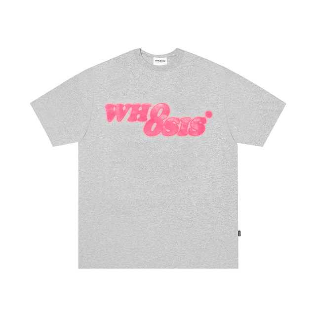 WHOOSIS (unknown name) phantom logo solid color T-shirt summer ...