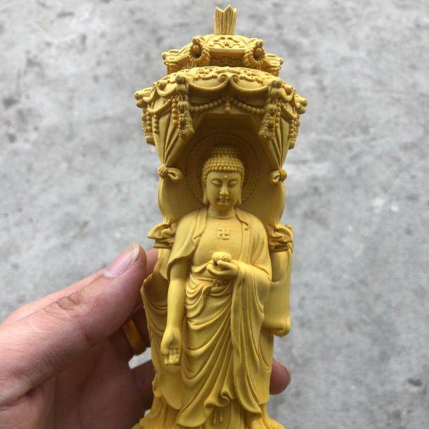 Bulze woodcarving craftsmanship, Sakyamuni Tibetan King Guanyin ...