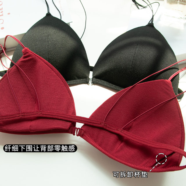 Triangular Cup underwear French front buckle fine shoulder strap beauty ...