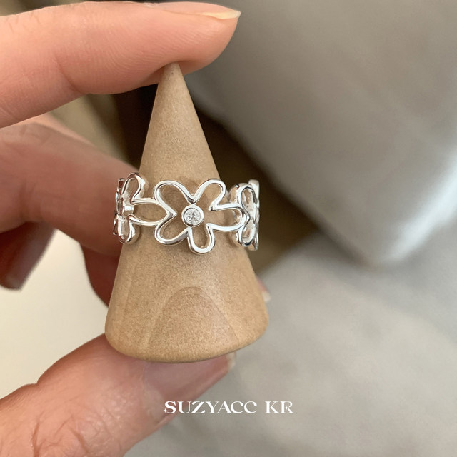 suzyacc kr sterling silver flower index finger ring for women niche ...
