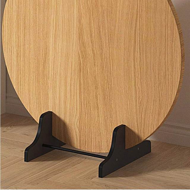 Floor-standing round table top tempered glass display rack placement ...
