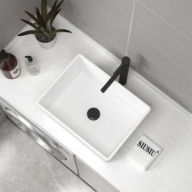Side sink above counter basin ceramic partial mouth wash basin washing ...