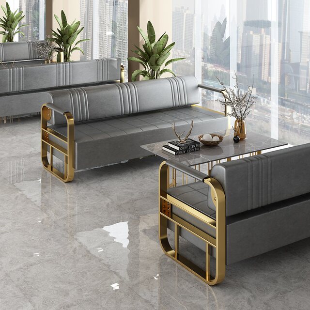 Beauty salon small sofa hairdressing barber shop rest area sofa waiting ...