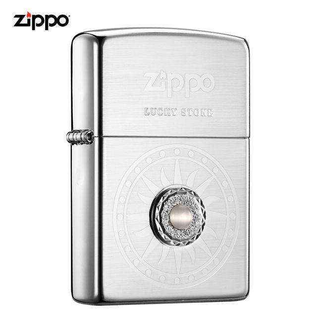 Lighter zippo original genuine brushed silver plated Korean version ...