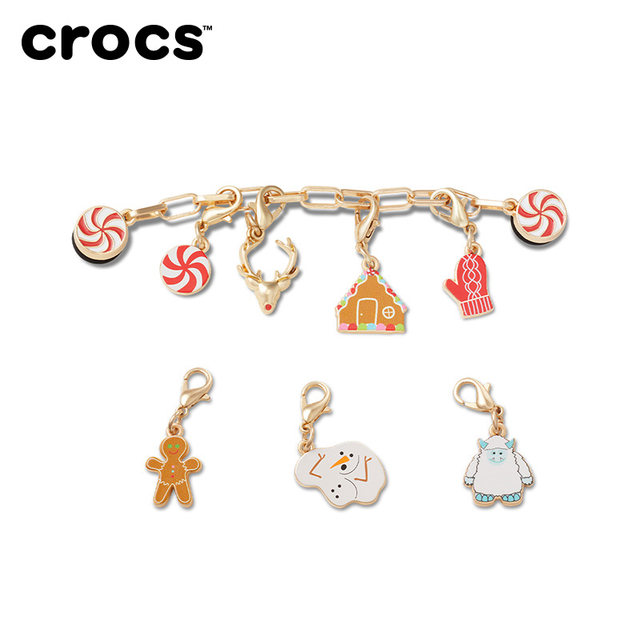 Crocs Crocs Chibi Star Hole Shoes Textured Trendy Removable Silver ...