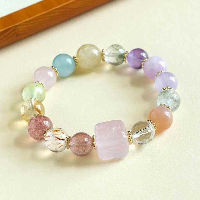 Nine-tailed Fox Good Luck Bracelet Sugar Cube Duobao Amethyst Bracelet ...