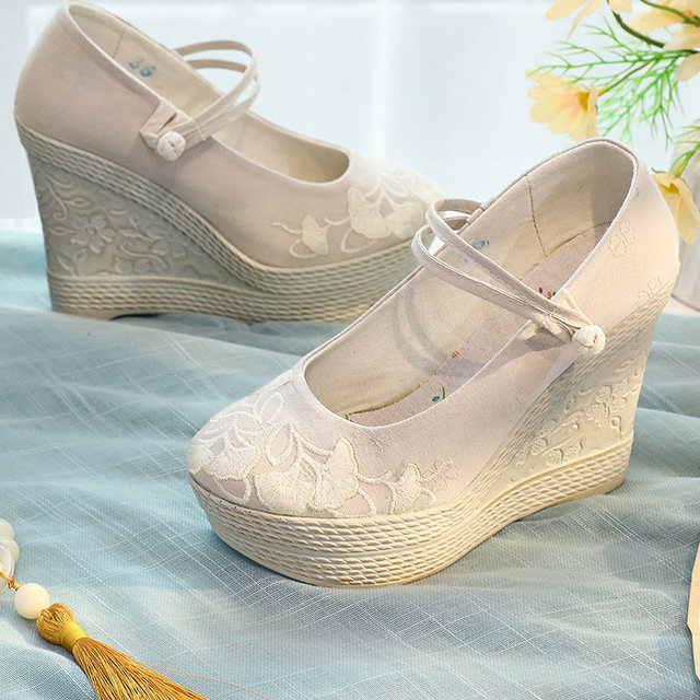 Spring and New Ancient Style Women's Shoes Hanfu Shoes Ethnic Style ...
