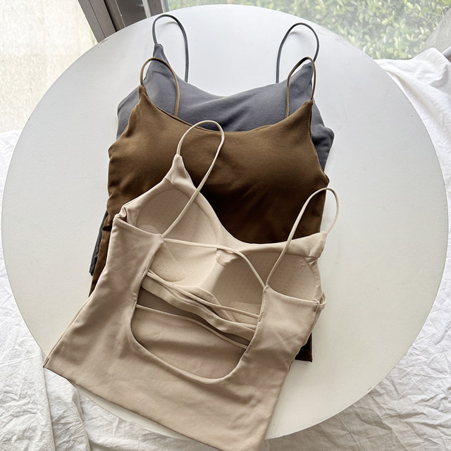 Sling vest female inside with chest pads in summer bra, U -shaped ...