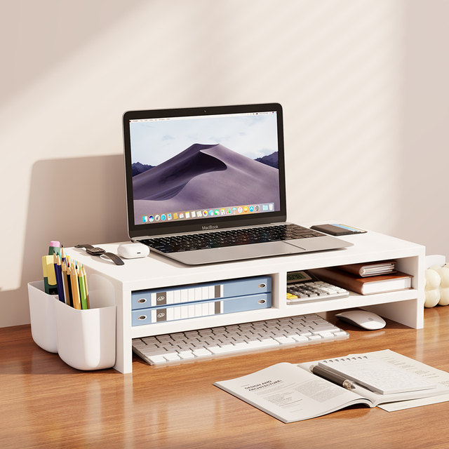 Computer elevated monitor bracket padded base desktop stand office desk ...