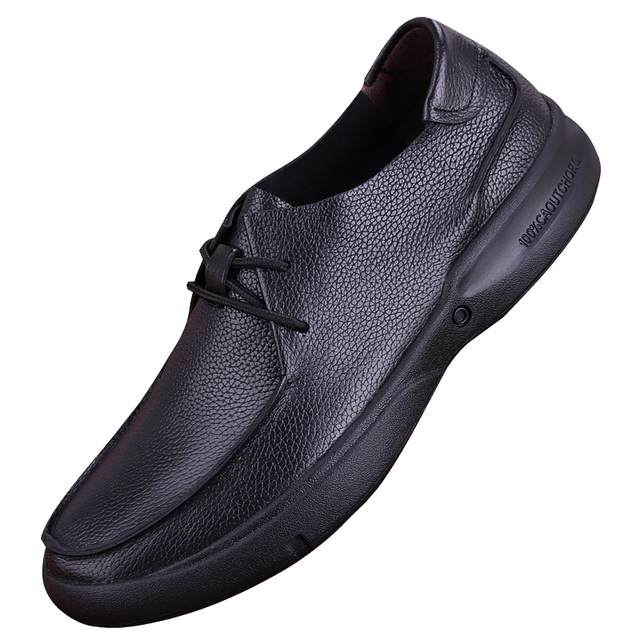 Foreign trade leather men's leather shoes single -layer cowhide soft ...