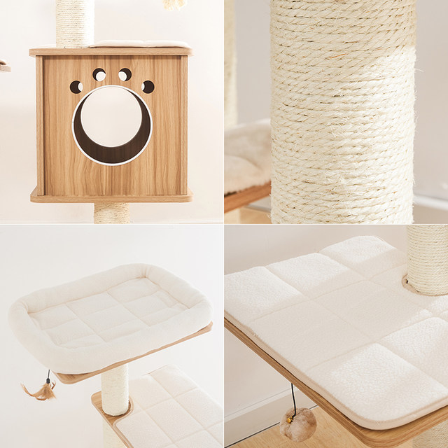 Kerry Catry wooden large luxury cat climbing rack wooden cat nest cat ...