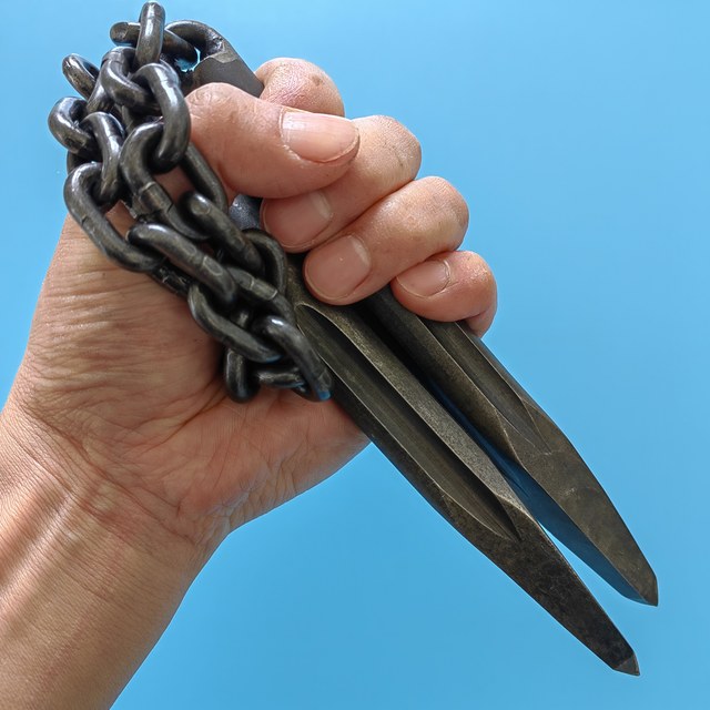 Handmade solid spring steel nunchaku self-defense portable nunchaku ...