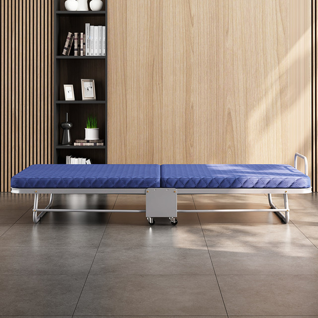 Simple office single -player folding bed Furnishing wooden bed adult ...