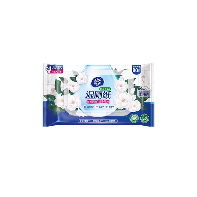 Vida camellia wet toilet paper 80 pieces large package for household ...