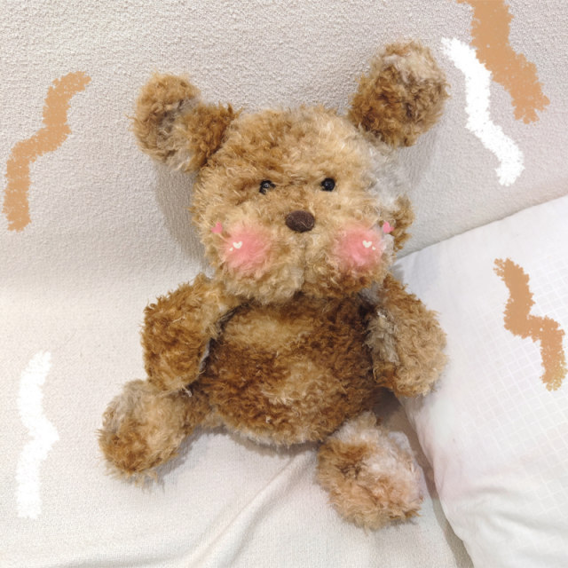 Scribbled dog plush toy jumping puppy doll doll sleeping cloth doll ...