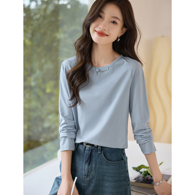 Mo Yan Yimei's new Chinese -style plate buckle design long -sleeved T ...