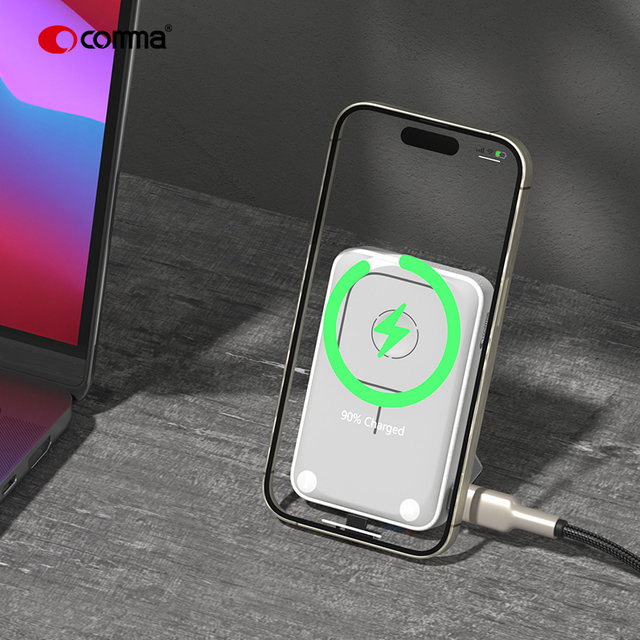 COMMA three-in-one magnetic bracket power bank digital display mobile ...