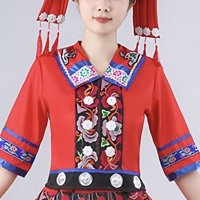 Ethnic style tops Miao clothes Yunnan Guizhou ethnic minority ...