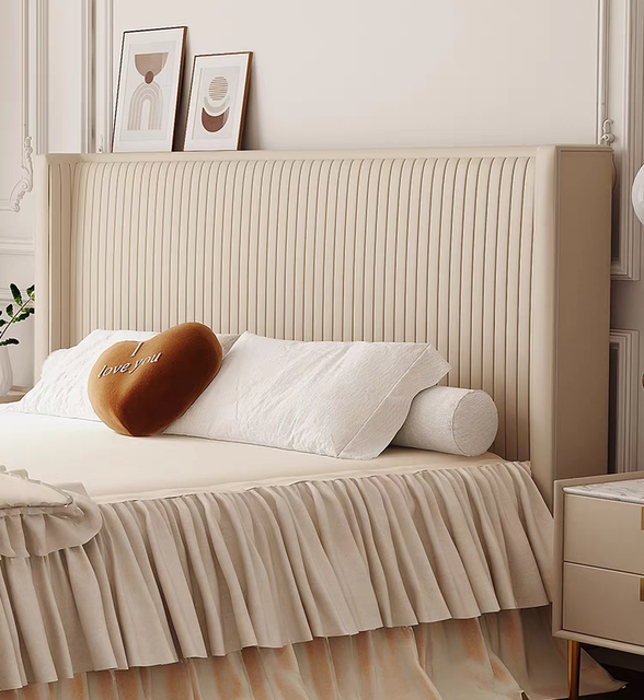 Net red bed creamy windy double bed light luxury master bed bed modern ...