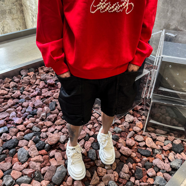 Wowka white mecha sponge shoes men's genuine leather thick-soled ...