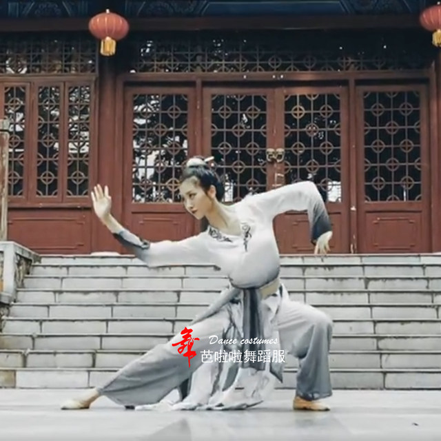 Classical dance exercise, elegant ink dance performances, ancient style ...