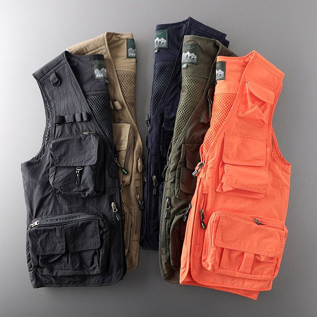 Integrated air artifact fishing vest men summer outdoor function Luya ...