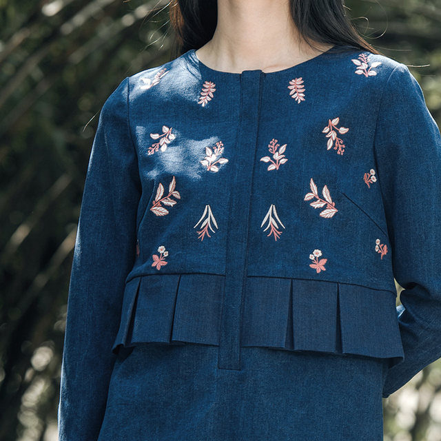 Cloth talisman denim embroidered fishtail dress for women thickened ...