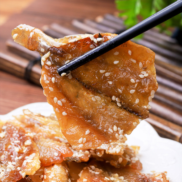 Honey-glazed dried small yellow croaker 500g ready-to-eat crispy sesame ...