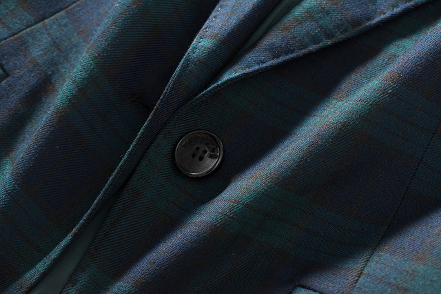 British Scottish retro style ~ Temperament slim plaid buckle long ...