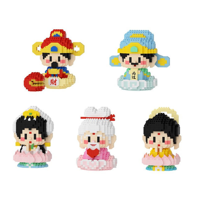 Guo Chao Building Blocks Micro Granules Wealth God Lord Moon Lao ...