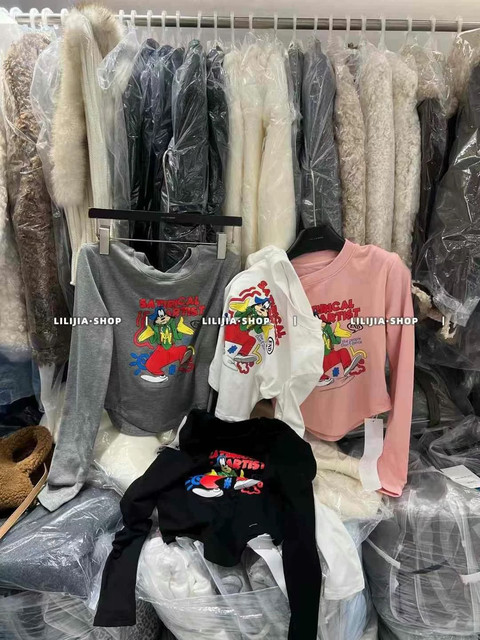 American high street retro style loose cartoon printed short-sleeved T ...