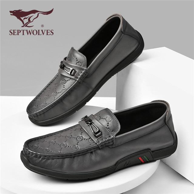 Seven Wolf height-enhancing casual leather shoes for autumn 2025 new ...