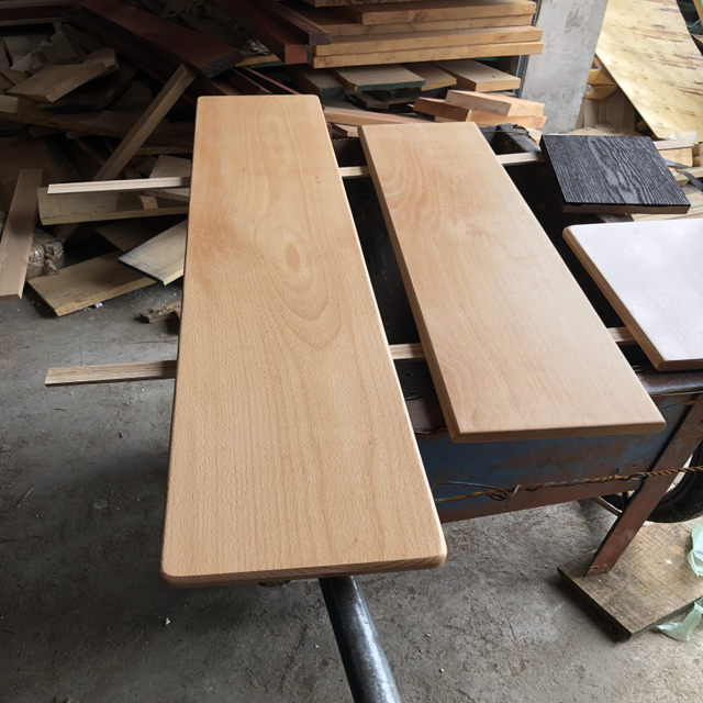 One-line partition red oak beech black walnut custom solid wood shelf ...