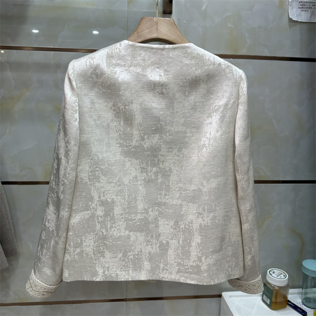 New Chinese style dark pattern jacquard jacket for women 2025 spring ...