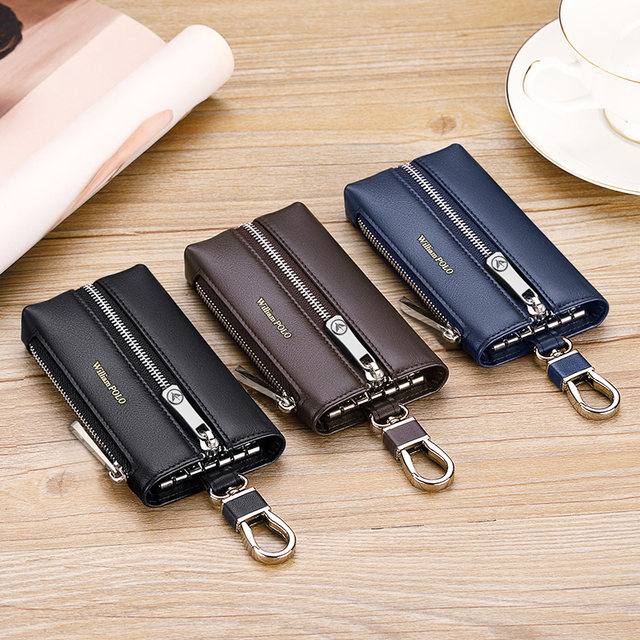 Emperor Paul's leather key bag male head layer cowhide car universal ...