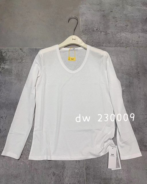 DW2025 versatile and fashionable U-neck clavicle pure cotton long ...