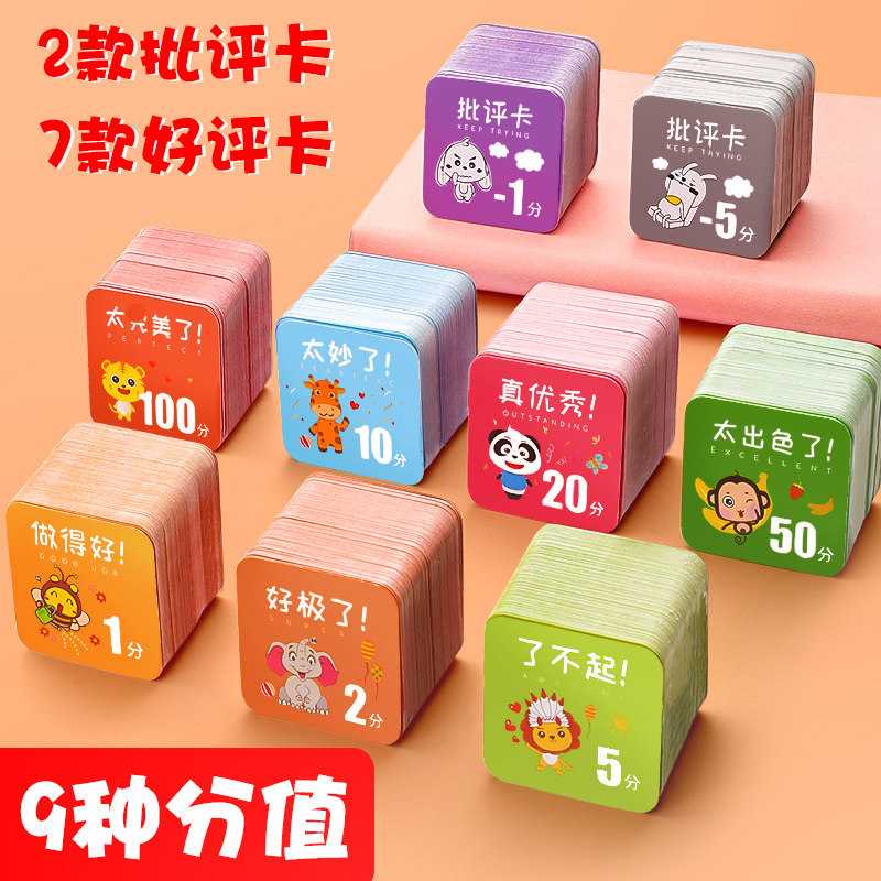 Reward Points Card - Customizable Children's Score Award Incentive