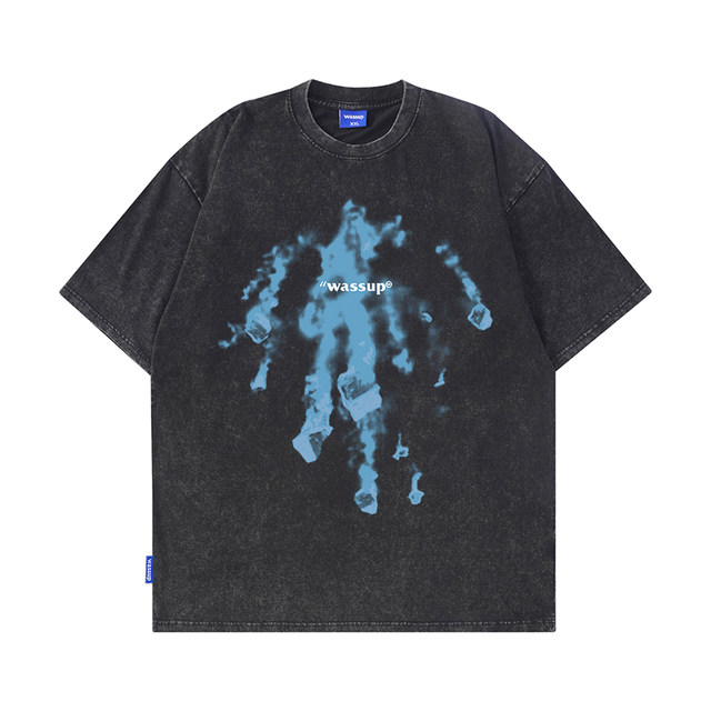 WASSUP Ice Cube Falling Heavy Fashion Brand Men's Short-Sleeved T-Shirt ...