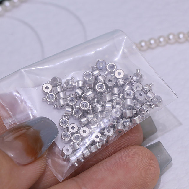 DIY accessories S925 sterling silver pearl necklace bracelet finishing ...