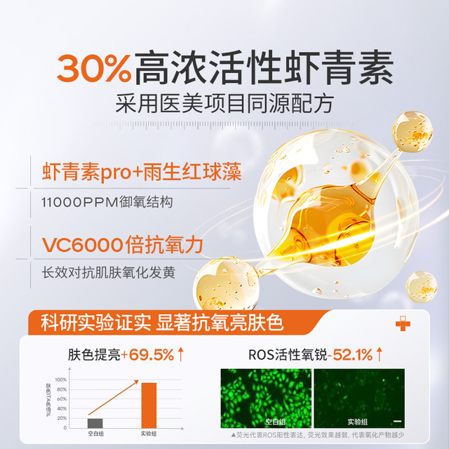 Astaxanthin double anti-face mask whitening and removing yellowing and ...