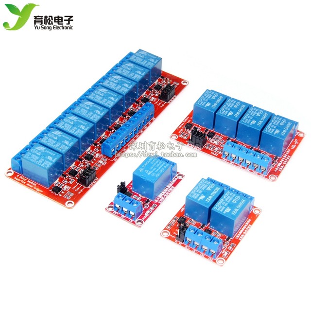 1/2/4/8-channel 5V relay module, optocoupler isolation, high and low level trigger ...