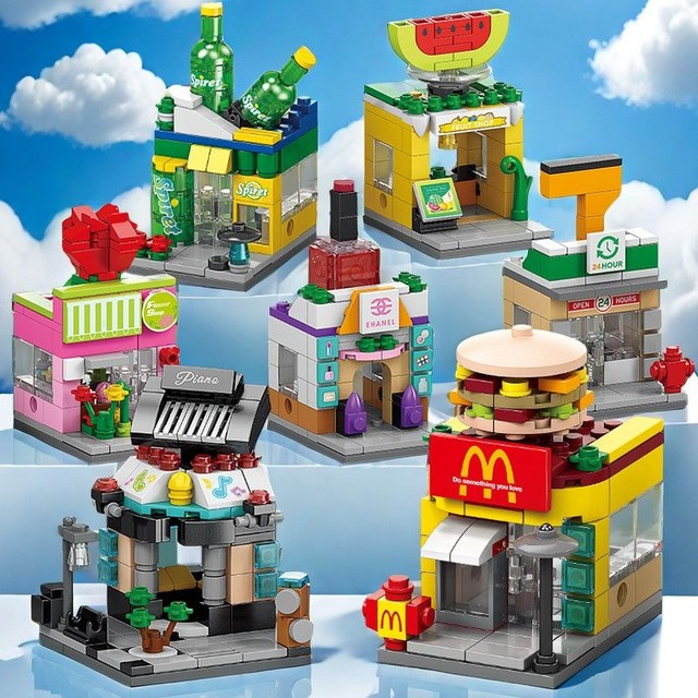 Baixi Street View Small Granules Building Block Children's Puzzle ...