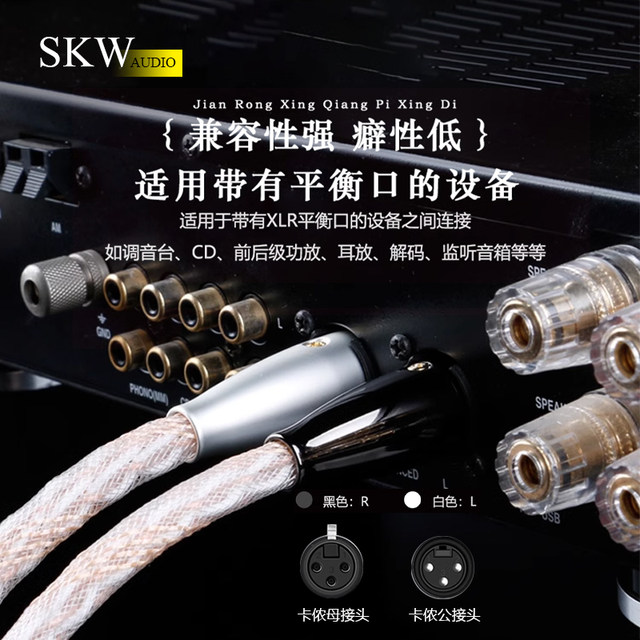 SKW high-end fever 6N silver plated XLR xxonx line balance line male to ...