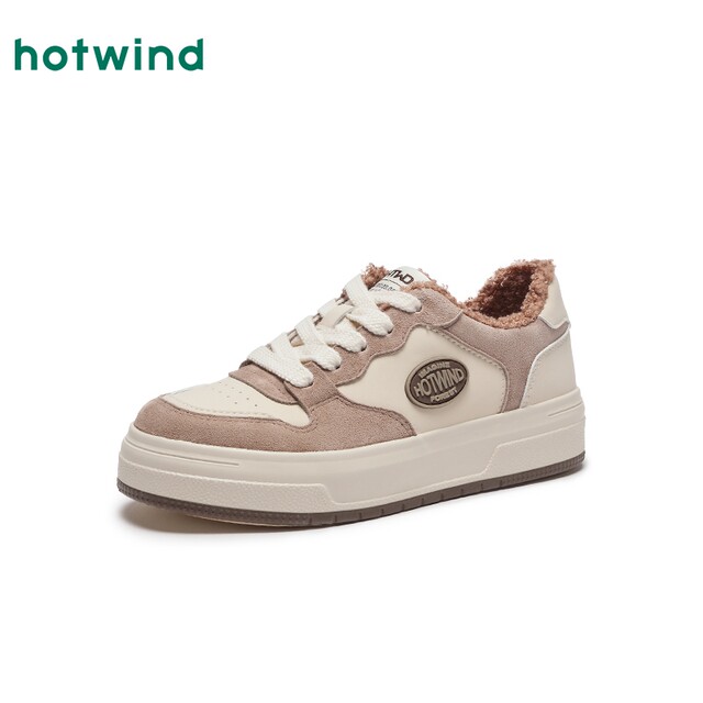 Hot wind women's shoes 24 winter new women's plus velvet versatile ...