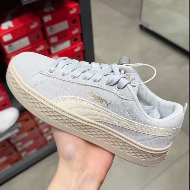 PUMA Smash Women's Low-top Rihanna Fur High-Elevated Sponge Cake Shoes ...