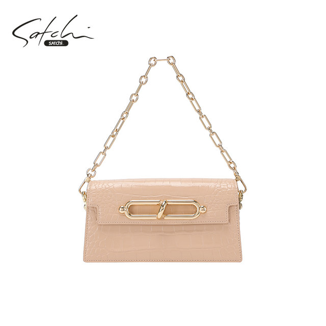 SATCHI/Sachi Huanxing series handbags women's small fragrant crocodile ...