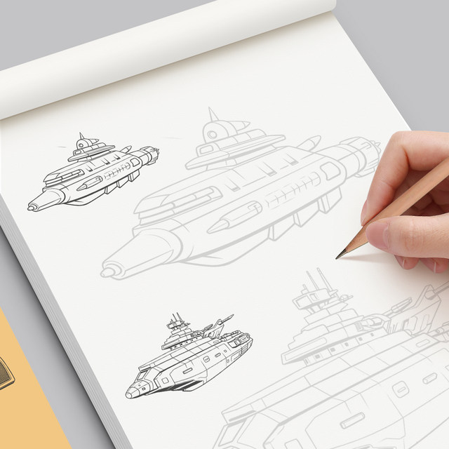 Children's drawing and description book, hand-painted line draft ...