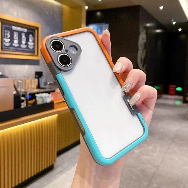 Contrast color frame Apple 16 promax mobile phone case suitable for ...