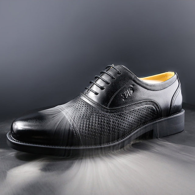 Strongman 3515 genuine three-joint leather shoes men's summer ...