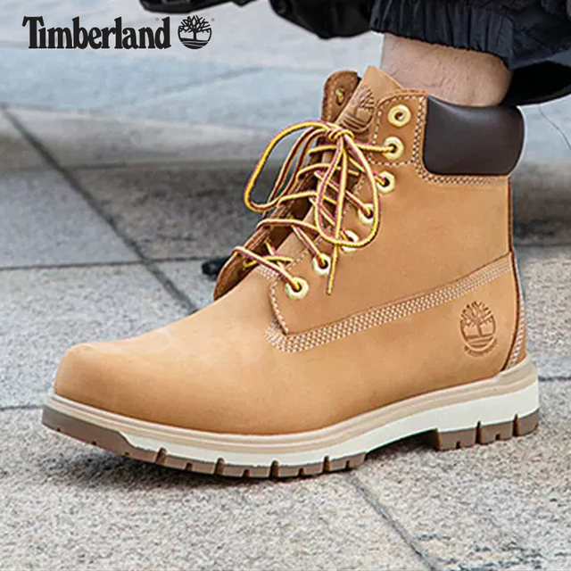 Tianbolan retro big yellow boots men's shoes autumn new high-top boots ...